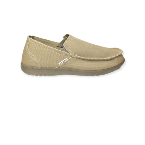 CROCS | Shoes | Crocs Mens Santa Cruz Khaki Tan Beige Canvas Slip On ...